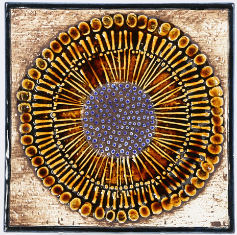 WALL RELIEF, Stoneware, "Sunflower", Lisa Larson, Gustavsberg. Ceramics ...