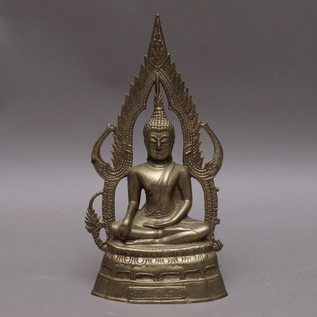 SCULPTURE, meditating Buddha, brass, 20th century. Art - Sculptures ...