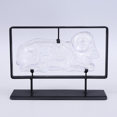 SKULPTUR, smide och glas, Erik Höglund. Boda. Glas - Övrigt - Auctionet