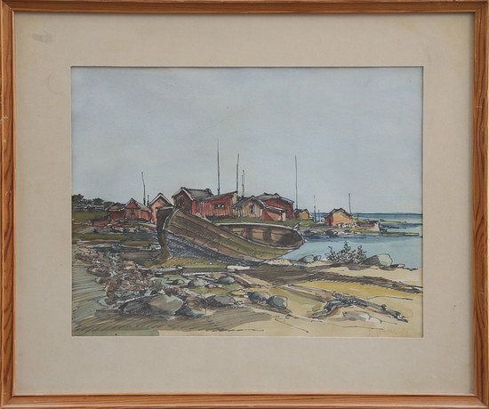 BERT ZEDRÉN. Watercolor on paper, signed, 20th century. Art - Paintings ...