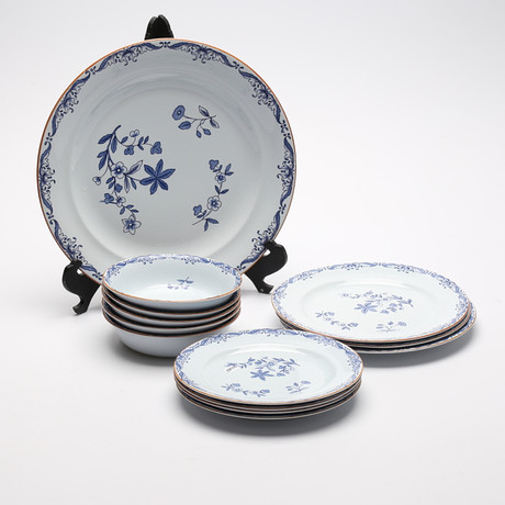 SERVICETEILE, 13 Teile, Feuerstein, "Ostindia", Rörstrand. Keramik ...