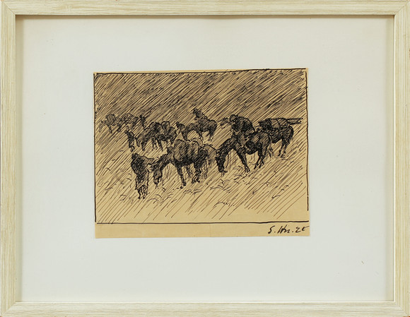 SVEN HEDIN. Marker, template for "My life as an explorer". Art ...