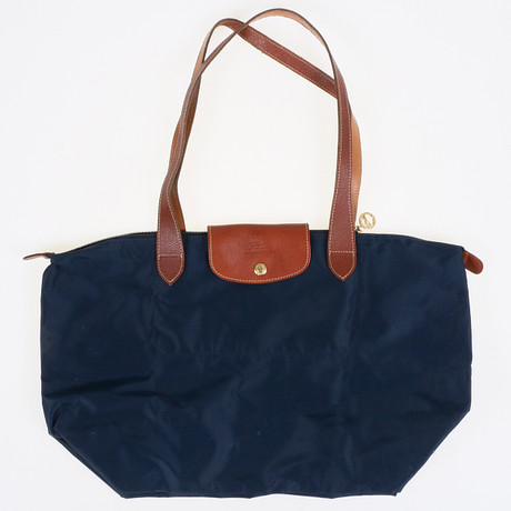 SHOULDER STRAP BAG, Nylon and leather, Longchamp, France. Vintage ...