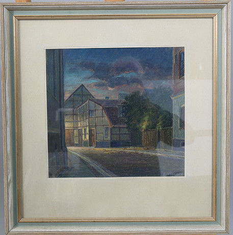 EDDIE VALENTA. Pastel, Cityscape, signed E Valenta. Art - Paintings ...