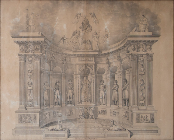 GRAPHIC SHEET, Napoleon motif, Empire motif, 19th century. Art ...