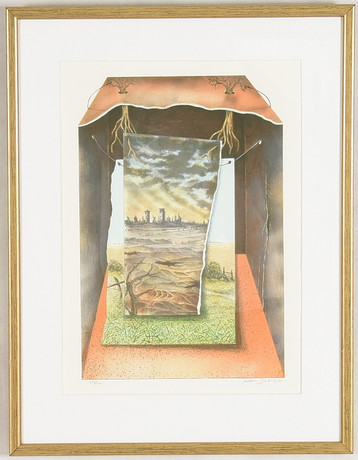 PETER JAKOBY. Färglitografi. Konst - Grafik - Auctionet