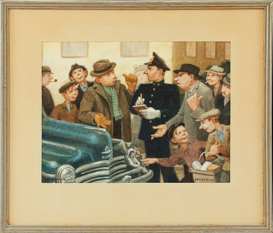 HARALD SKOGSBERG. Figure scene, watercolour, signed. Art - Paintings ...