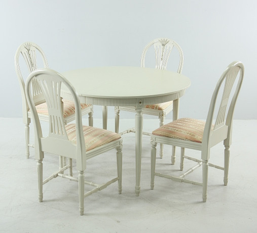 MATGRUPP, 7 delar, Axet, gustaviansk-stil, 1900-tal. Möbler ...