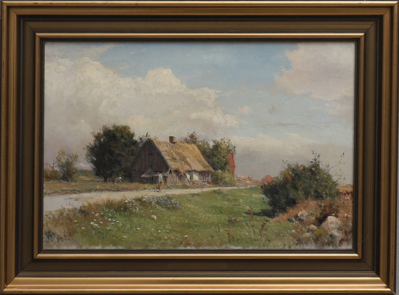 GUSTAV RYDBERG. SKÅNSKT LANDSKAP, olja på duk. Konst - Måleri - Auctionet