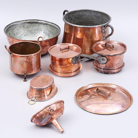 COPPER OBJECTS, 7 pcs, 19th/20th century. Silver & Metals - Pewter ...
