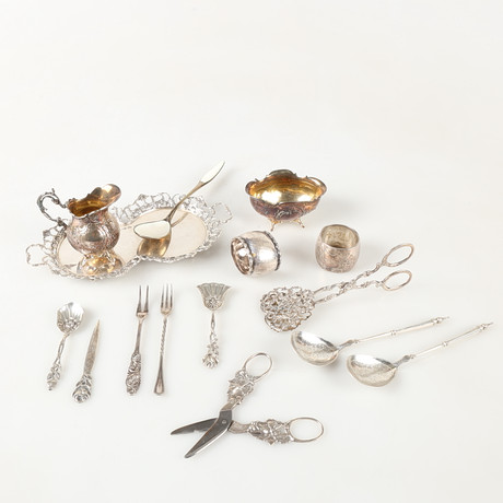 LOT OF A Collection OBJECTS, 15 pieces. Silver & Metals - Silver ...