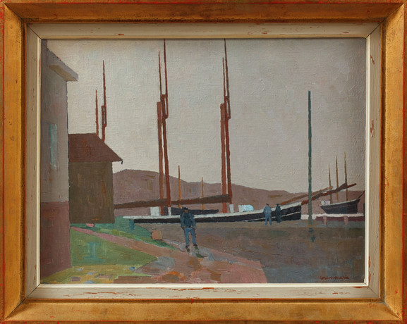 GORDON MACFIE. "After rain, Skärhamn" Oil on Board, signed. Art ...