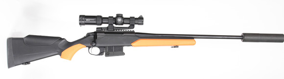 355. GUN WITH SILENCER, Finnish, Repeter, make Tikka, model T3x Wild ...