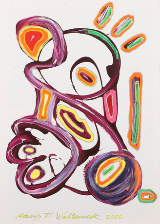 MARCUS WALTERMARK. "Great Thougts", oil on canvas, signed 2020. Art ...