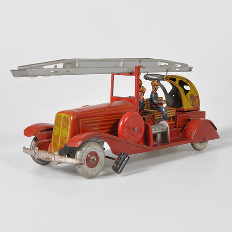 CHARLES ROSSIGNOL, TIN FRANCE LADDER TRUCK/FIRE TRUCK, CA 1925. Toys ...