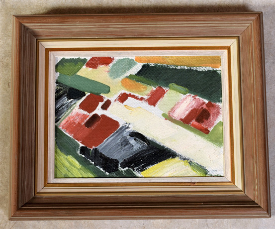 NILS MÖLLER. 1917-2004 óleo sobre Tabla "Båstad" firmado. Arte ...