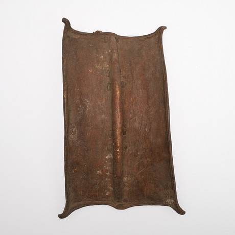 SHIELD, Turkana, Kenya, leather and wood, probably antique. Tribal art ...