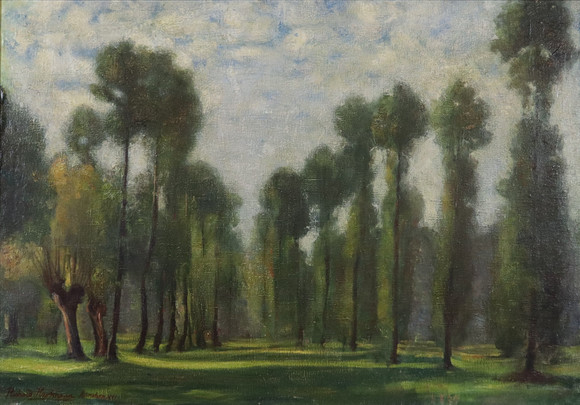 HARTMANN, RICHARD. Forest Avenue, 1901, oil on canvas. Art - Paintings ...