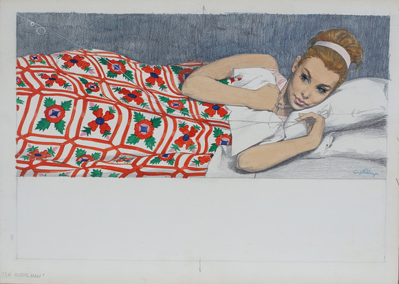 GERD MILLER. "A brave man", gouache on cardboard, signed. Art ...