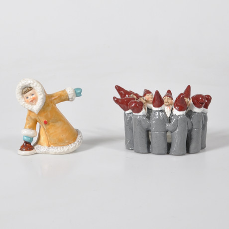 GOEBEL MARIE RUNESTAM Elves and winter girl 2 parts. Ceramics ...