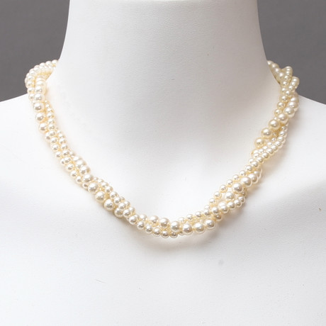 PÄRLCOLLIER, Shiro, med silverknäppe. Smycken & Ädelstenar - Collier ...