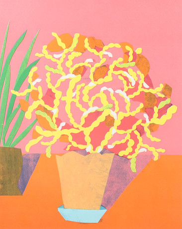 OLLE NYMAN. Flower still life, color lithograph, numbered 47/400 ...