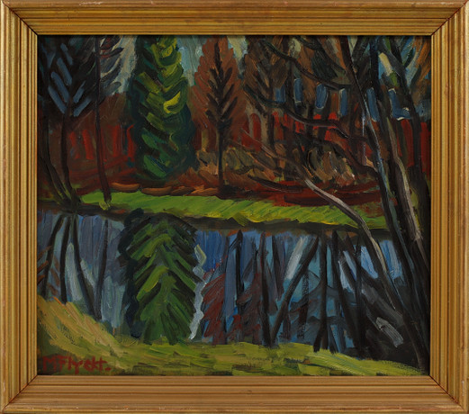MANFRED FLYCKT. Landscape, oil on canvas, signed. Art - Paintings ...