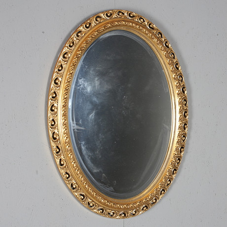 MIRROR, gilded and patinated, 19/2000s. Mirrors - Auctionet
