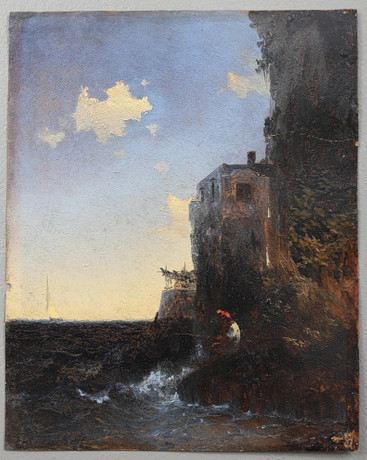 IVAN CONSTANTINOVICH AIVAZOVSKY (1817-1900). In the manner of. Coastal ...