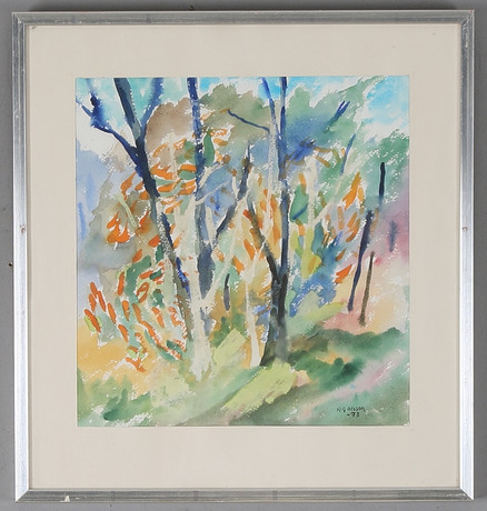 K-G (KEN) OLSSON. "Gläntan", watercolour, signed and dated -73. Art ...