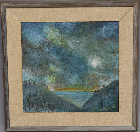 OIDENTIFIERAD KONSTNÄR. Oil on Board, "Valborg 2004" signed. Art ...