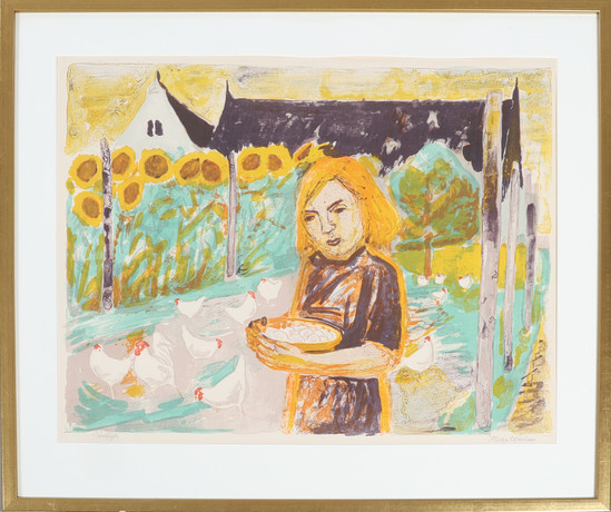 HELGE NIELSEN. lithography, signed, Proof print. Art - Engravings ...