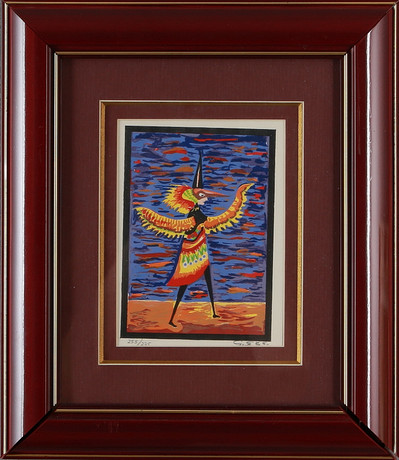 GUILLERMO SILVA SANTAMARIA. Composition, color serigraphy, signed and ...