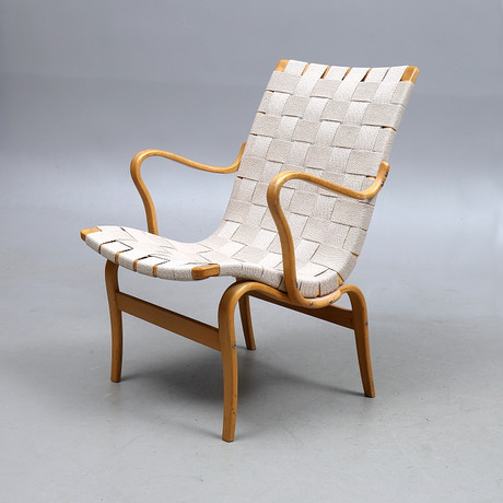 BRUNO MATHSSON. Armchair, "Eva", Firma Karl Mathsson, Värnamo, 1959 ...
