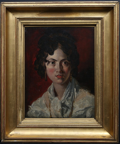 WILLIAM ETTY, RA. In the manner of. Portrait. Oil on canvas, unsigned ...
