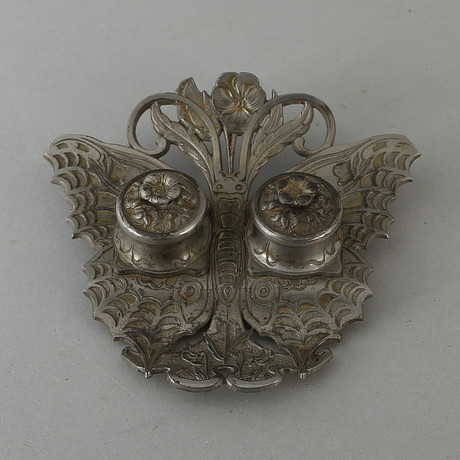 INK STAND, metal, Musterschutz, early 20th century. Silver & Metals ...
