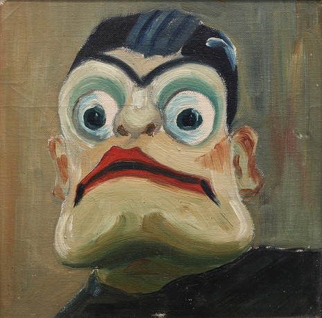 OKÄND KONSTNÄR. Portrait Benito Mussolini, oil on canvas, unsigned. Art ...