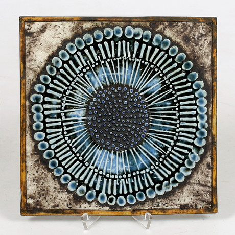 WALL PLAQUE, stoneware, "Sunflower", From the "Unique" series, Lisa ...