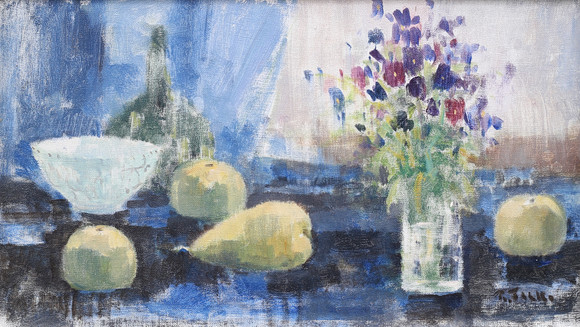 RAGNAR FALK. Still life, oil on canvas, indistinctly signed. Art ...