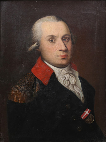 OIDENTIFIERAD KONSTNÄR. Retrato del comandante/capitán de mar Frederik ...