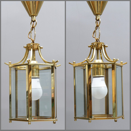 CEILING LIGHT, 2 pcs, brass with glass, 2000s. Lighting & Lamps ...