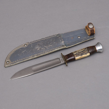 KNIV, Pontus Holmberg, Eskilstuna, handtag i renhorn. Vapen & Militaria ...