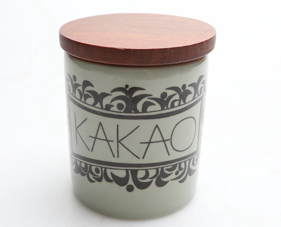 BURK, keramik, med originalträlock, Rörstrand, M Westman, 1960-tal ...