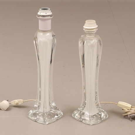 BORDSLAMPOR, 2 stycken, glas, Flygsfors. Belysning & Lampor ...