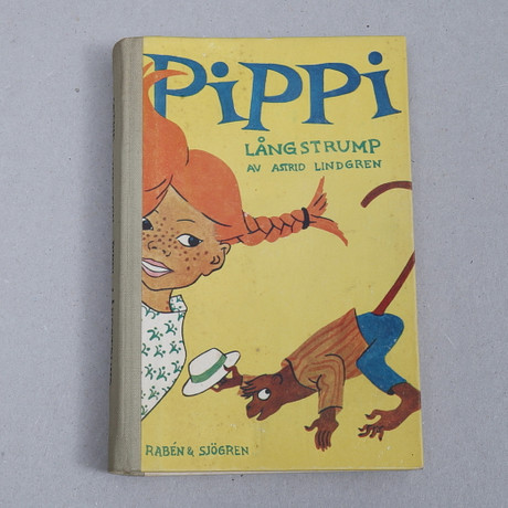 ASTRID LINDGREN. "Pippi Langstrømpe", Raben & Sjögren, 1945, 1. udgave ...