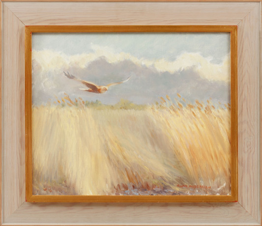 ALLAN ANDERSSON. Landscape with bird of prey, oil on canvas, signed ...