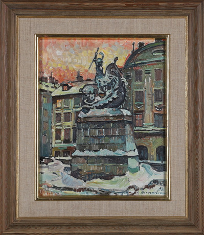 OLOF BENANDER. olja på duk, otydligt signerad samt daterad 53. Konst ...