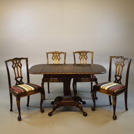 DINING TABLE with flaps and 4 chairs. Furniture - Dining room furniture ...