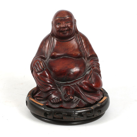 FIGURIN, snidat trä, Buddha, 1900-tal. Konst - Skulptur - Auctionet