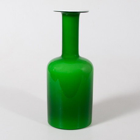 OTTO BAUER. bottle, glass, "Carnaby", Holmegaard, Kastrup, Denmark ...